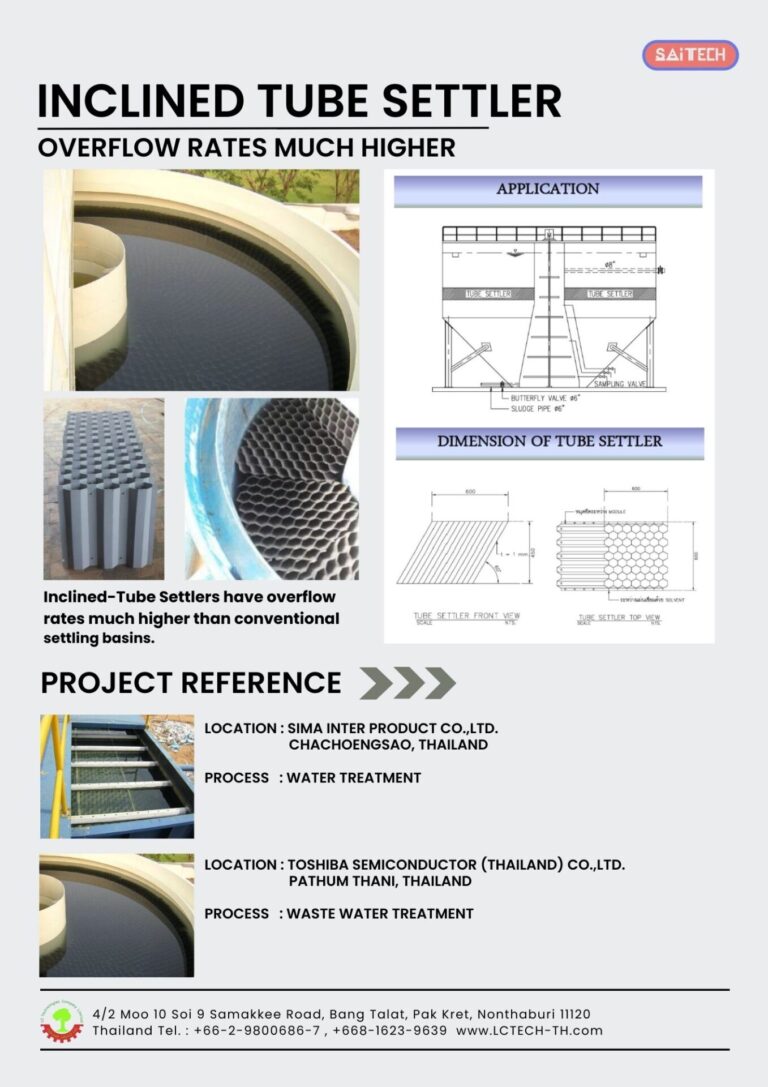 Inclined Tube settler – LC TECHNOLOGIES CO.,LTD